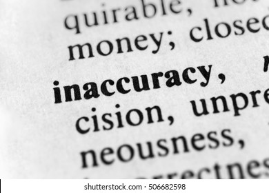 Inaccuracies Images, Stock Photos & Vectors | Shutterstock