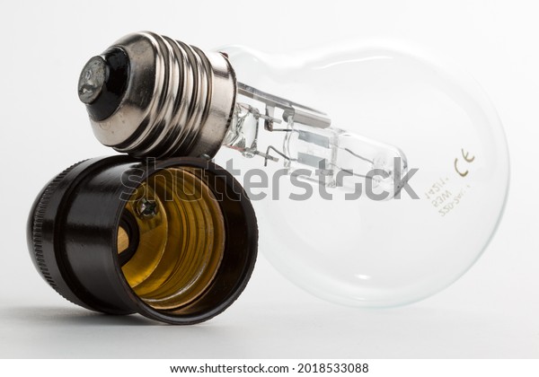 Incandescent Light Bulb Edison Socket On Stock Photo 2018533088 ...