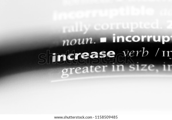 Increase Word Dictionary Increase Concept Stock Photo 1158509485 ...