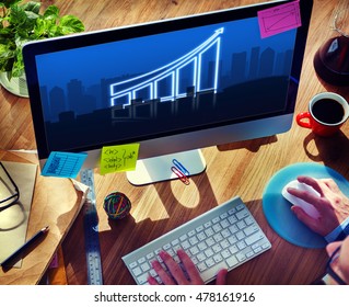 Increasing Business Graph Chart Data Concept Stock Photo 478161916 ...