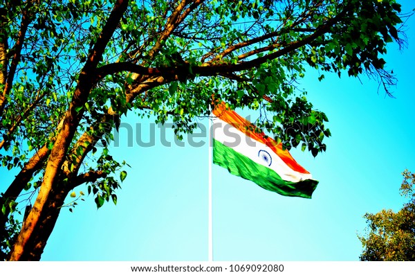 Indian Flag Delhi Stock Photo 1069092080 | Shutterstock