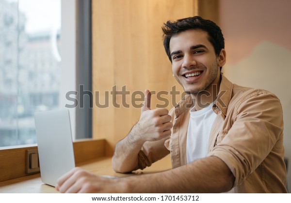 Indian Man Using Laptop Computer Showing Stock Photo (Edit Now) 1701453712