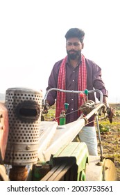 Indian Man Using Power Tiller Plough Stock Photo 2003753561 | Shutterstock
