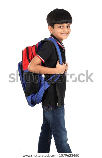 Indian School Boy Backpack Stock Photo 1079623460 | Shutterstock