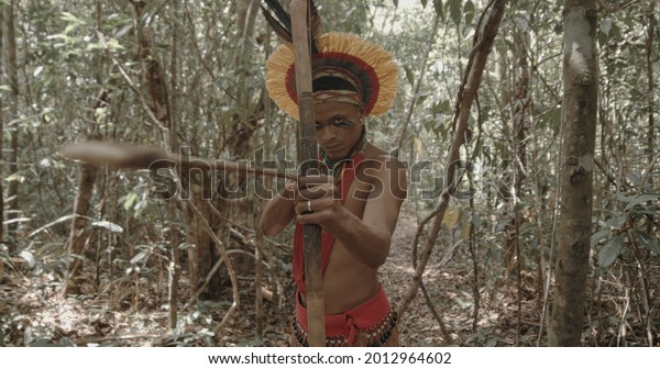 Indian Tribe Using Bow Arrow Indians Stock Photo 2012964602 | Shutterstock