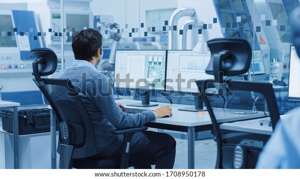 Industrial Design Engineer Using Personal Computer Stock Photo ...