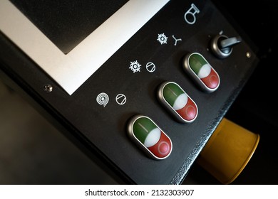 Industrial Push Button Process Control Panel Stock Photo 2132303907 ...