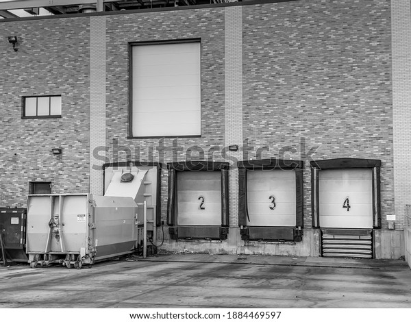 Industrial Setup Loading Unloading Material Goods Stock Photo ...