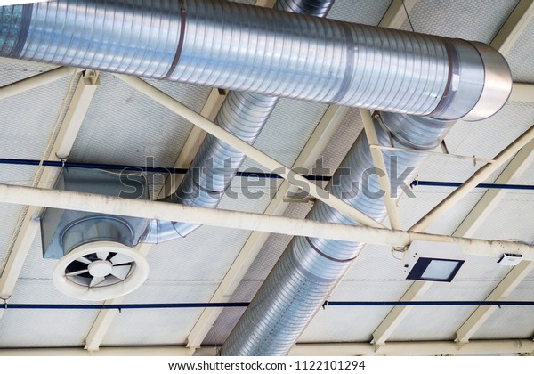 Industrial Ventilation Ventilation System On Ceiling Stock Photo ...
