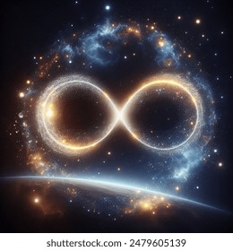 Infinity Symbol Line Art Drawing Dotted AI-generated image 2545720473 ...