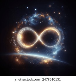 Create Magical Golden Infinity Symbol Spark AI 생성 이미지 2285593323 ...