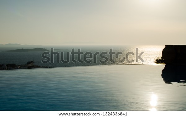 Infinity Pool Mykonos Stock Photo 1324336841 | Shutterstock