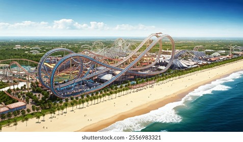 Infinity Shape Mini Complex Amusement Park AI-generated image ...