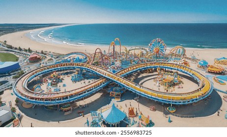 Infinity Shape Complex Amusement Park High AI-generated image ...