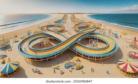 Infinity Shape Complex Amusement Park High AI-generated image ...