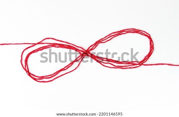 Infinity Sign Red Woolen Threads On Stock Photo 2201146595 | Shutterstock