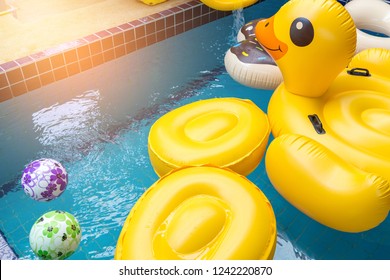 Inflatable Float Rubber Ring Ball Children Stock Photo 1242220870 ...
