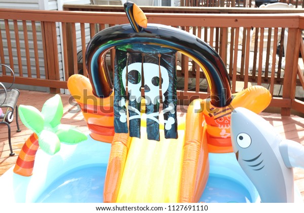 Inflatable Pool Pirate Theme Stock Photo 1127691110 | Shutterstock