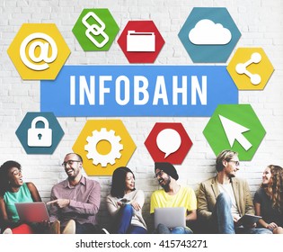 Infobahn Code Information Networking Concept Stock Photo 415743271 ...