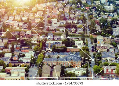 Infographics Elements Networking Map Modern City Stock Photo 1734735893 ...