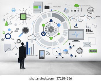 Information Technology Connection Graphics Concept Stock Photo (Edit ...