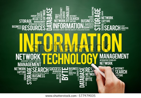 Information Technology Word Cloud Collage Business Stock Photo ...