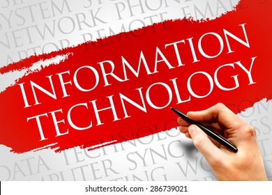 Information Technology Word Cloud Concept Stock Photo 286739021 ...