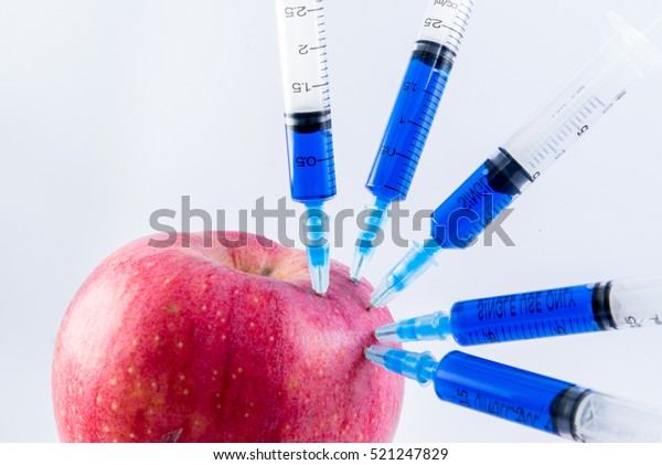 Injected Apple Genetically Modified Fruit Concept Stock Photo (Edit Now ...