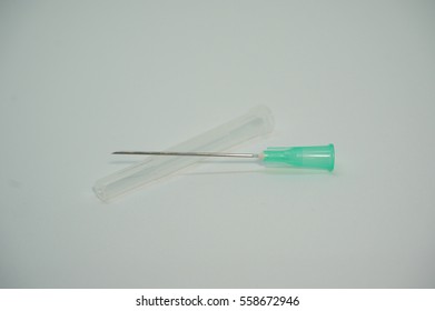 Injection Needle Transparent Case Isolated On Stock Photo 558672946 ...