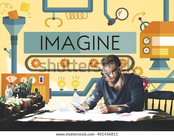 Innovation Ideas Imagine Processing System Concept Stock Photo ...