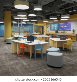 Space Cubicles Adapted Moms Working Office AI-generated image ...