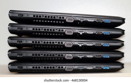 Input Connection Sockets On Side Laptops Stock Photo 468130004 ...