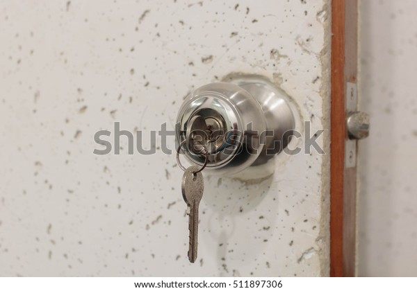Insert Key Into Lock Door Soundproofing Stock Photo 511897306 ...