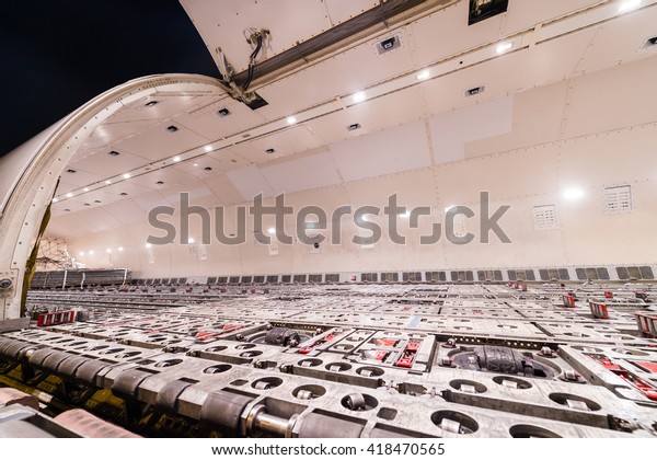 Inside cargo freighter