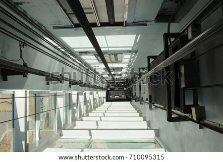Inside Elevator Shaft Stock Photo (Edit Now) 710095315 - Shutterstock