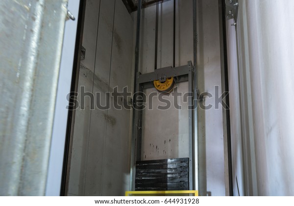 Inside Elevator Shaft Stock Photo (Edit Now) 644931928