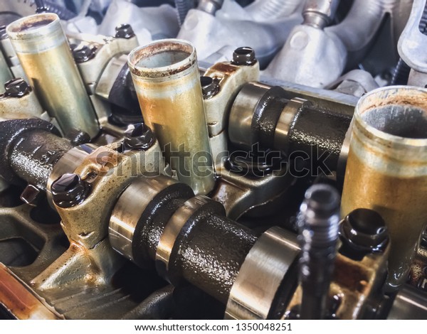 Inside Engine Industrial Technology Backgrounds Stock Photo 1350048251 ...