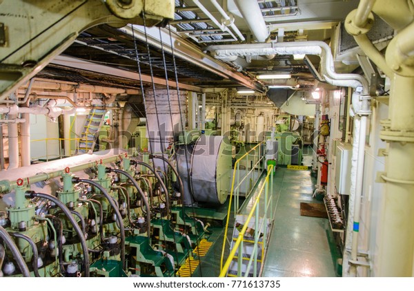 Inside Engine Room On Big Ship Stock Photo 771613735 | Shutterstock