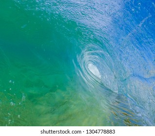 Inside Extremely Clear Wave Breaking Stock Photo 1304778883 | Shutterstock
