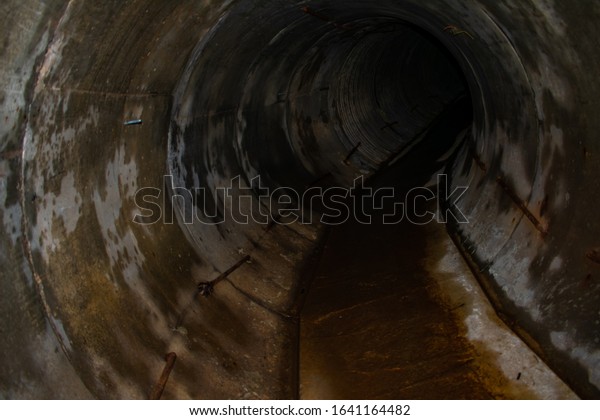 Inside Massive Culvert Under Road Stock Photo (Edit Now) 1641164482
