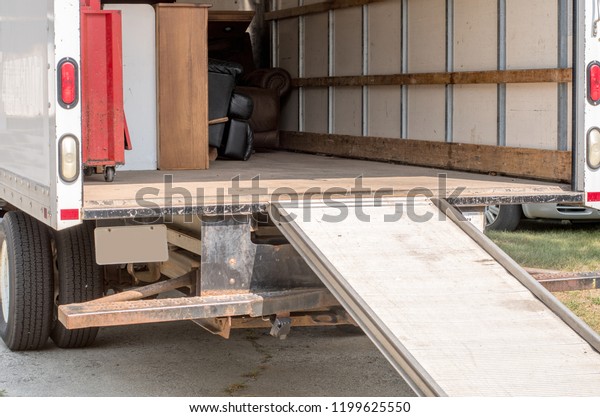 Inside Moving Van Partially Loaded Furniture Stock Photo (Edit Now ...