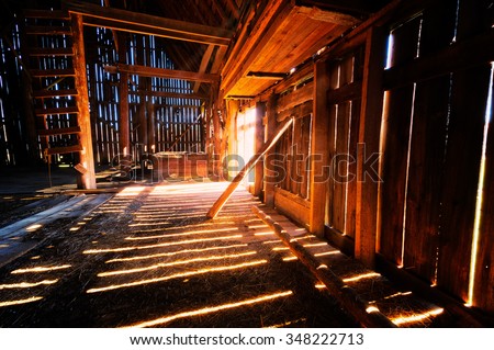 Inside Old Barn Stock Photo (Edit Now) 348222713 - Shutterstock