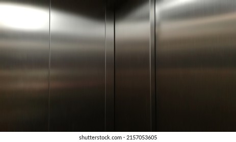 Inside Passenger Elevatorreflection Light On Shiny Stock Photo ...
