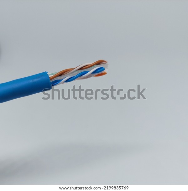 Inside Rj45 Lan Cable Category 6 Stock Photo 2199835769 | Shutterstock