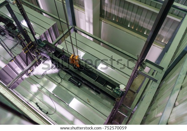 Inside Roping Elevator Lift Box Built Stock Photo (Edit Now) 752570059
