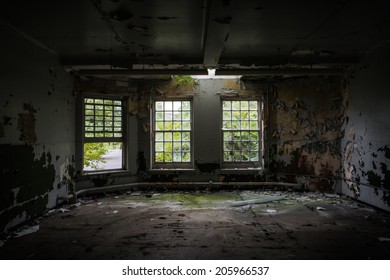 Inside View Deserted Run Down Building Stock Photo (Edit Now) 205972603