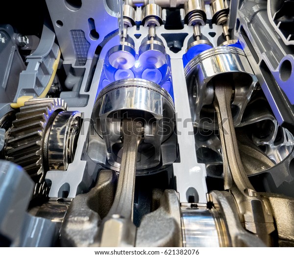 Inside View Engine Close Detail Two Stock Photo (Edit Now) 621382076