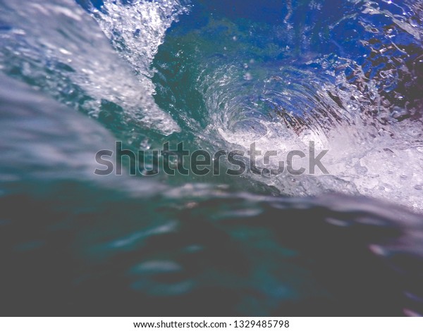 Inside Wave Perspective Rarely Captured Seen Stock Photo 1329485798 ...