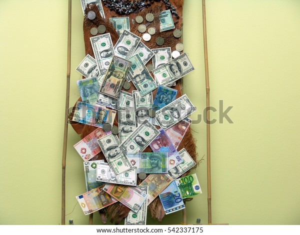Installation Banknotes On Wall Stock Photo 542337175 | Shutterstock