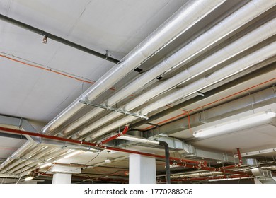 Installation Pipelines On Ceiling Engineering Construction Stock Photo 1770288206 | Shutterstock